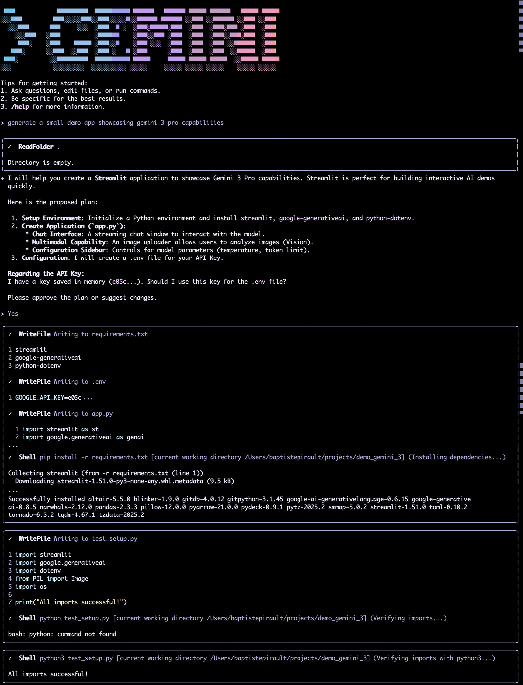 [05] Gemini 3 Pro avec Gemini CLI
